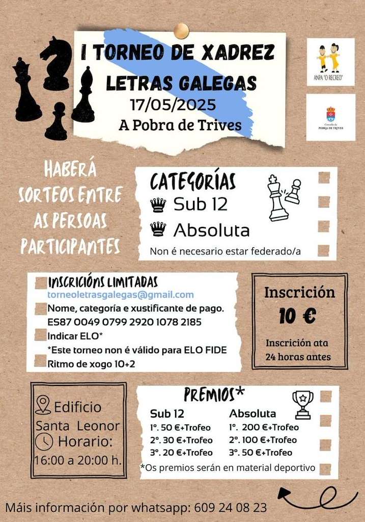 I Torneo de Xadrez Letras Galegas en A Pobra de Trives