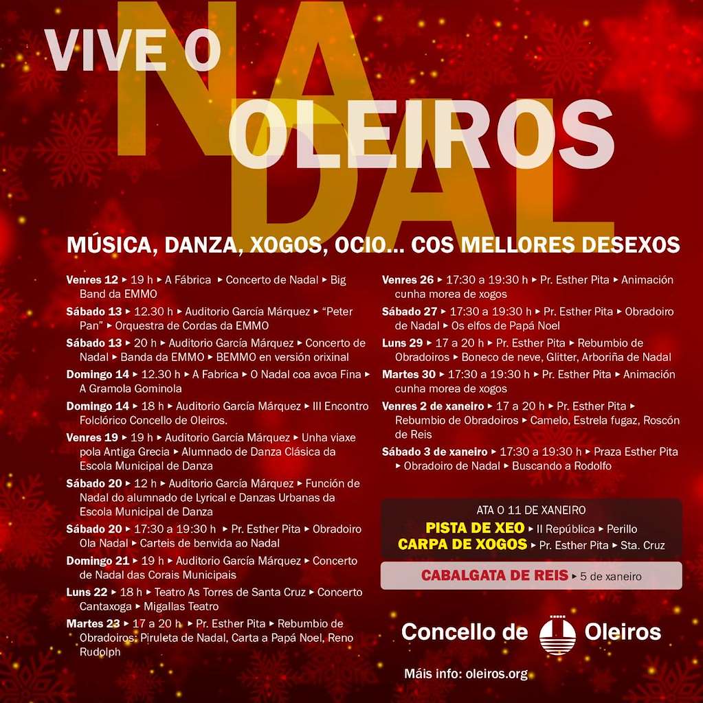 Programa de Nadal (2025-2026) en Oleiros