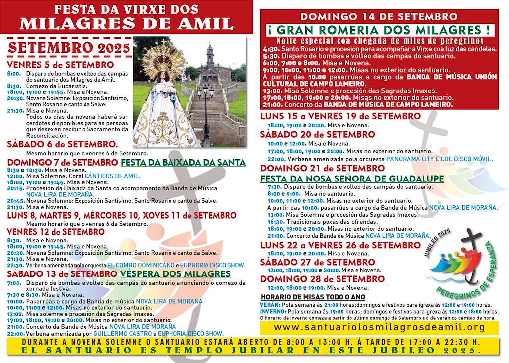 Romaría da Virxe dos Milagres de Amil (2026) en Moraña