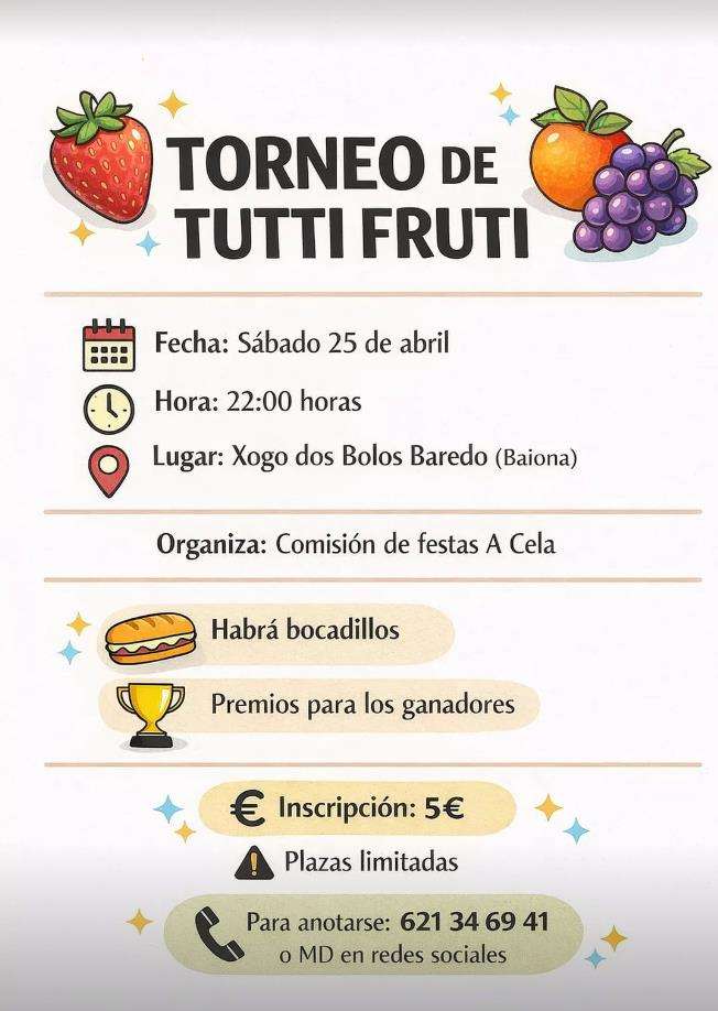 Torneto de Tutti Fruti de Baredo en Baiona