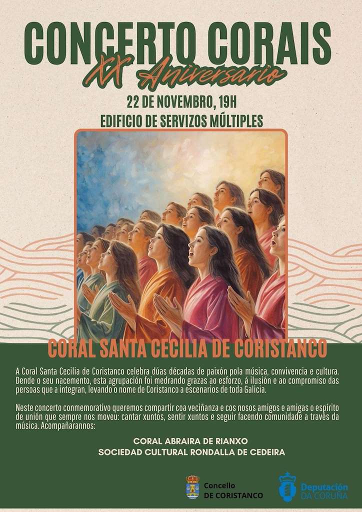 XX Aniversario da Coral Santa Cecilia en Coristanco